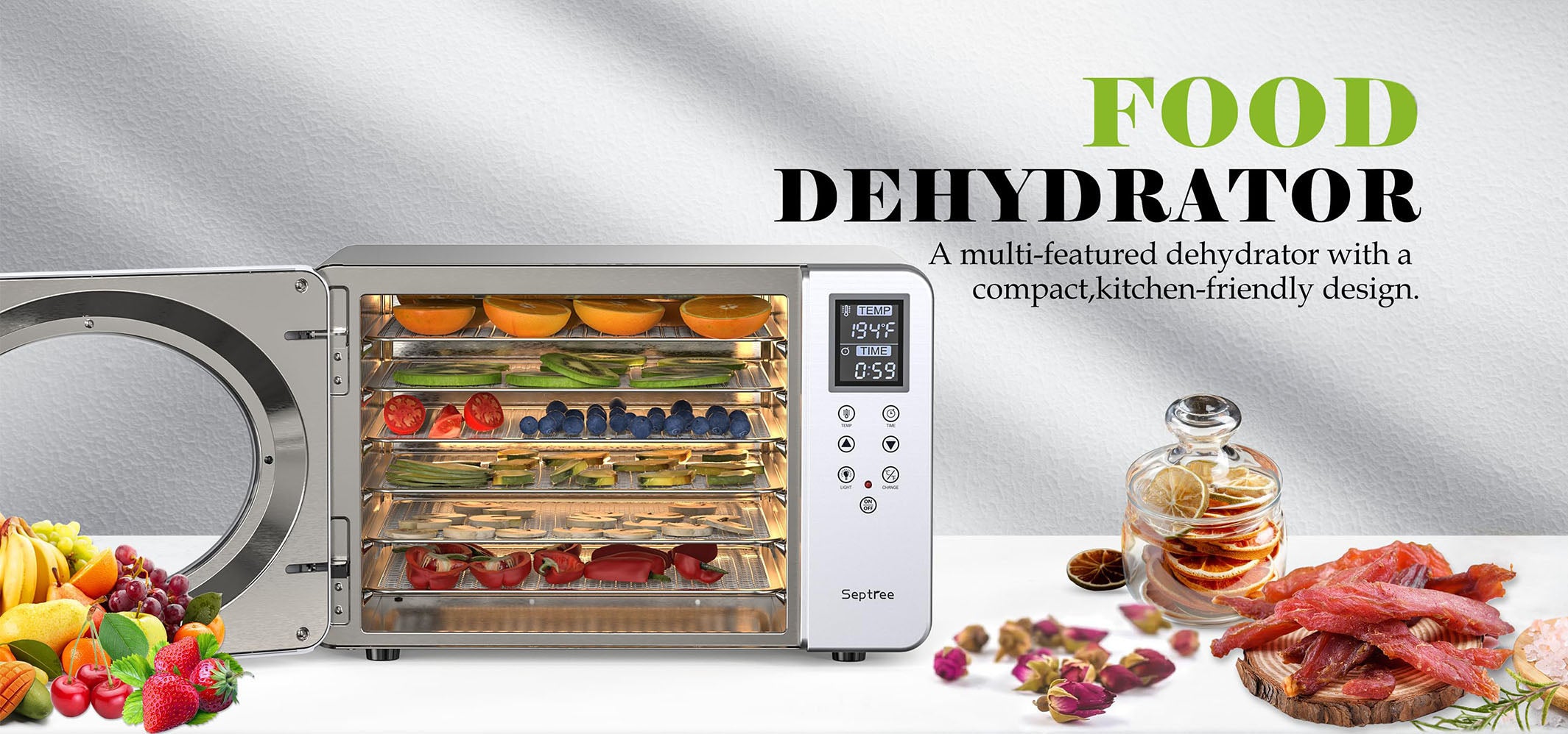 Septree Food Dehydrator | Innovative Stainless Steel Dehydrator
