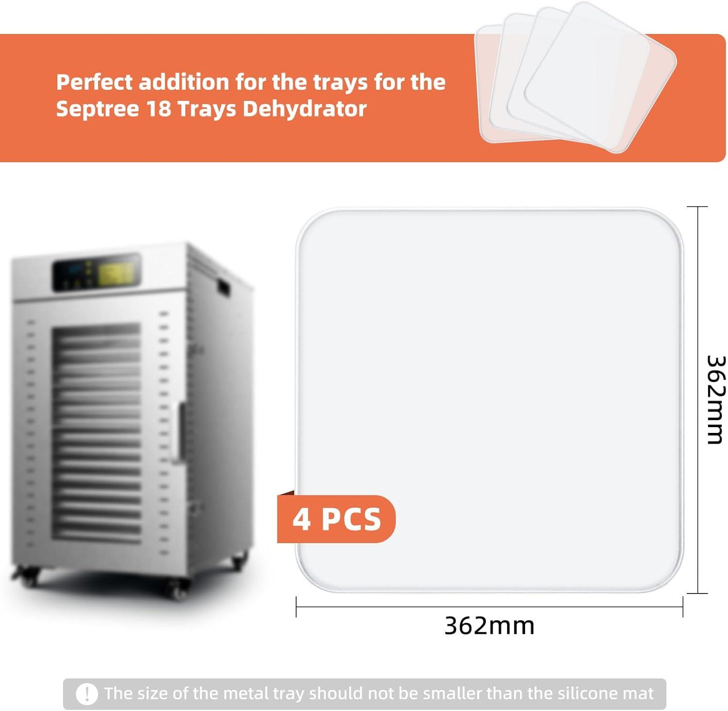Dehydrator Fruit Leather Trays, Silicone Trays For Dehydrator – Septree